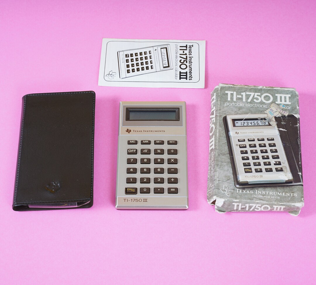 Vintage Texas Instrument TI-1750 III Calculator - Boxed With ...