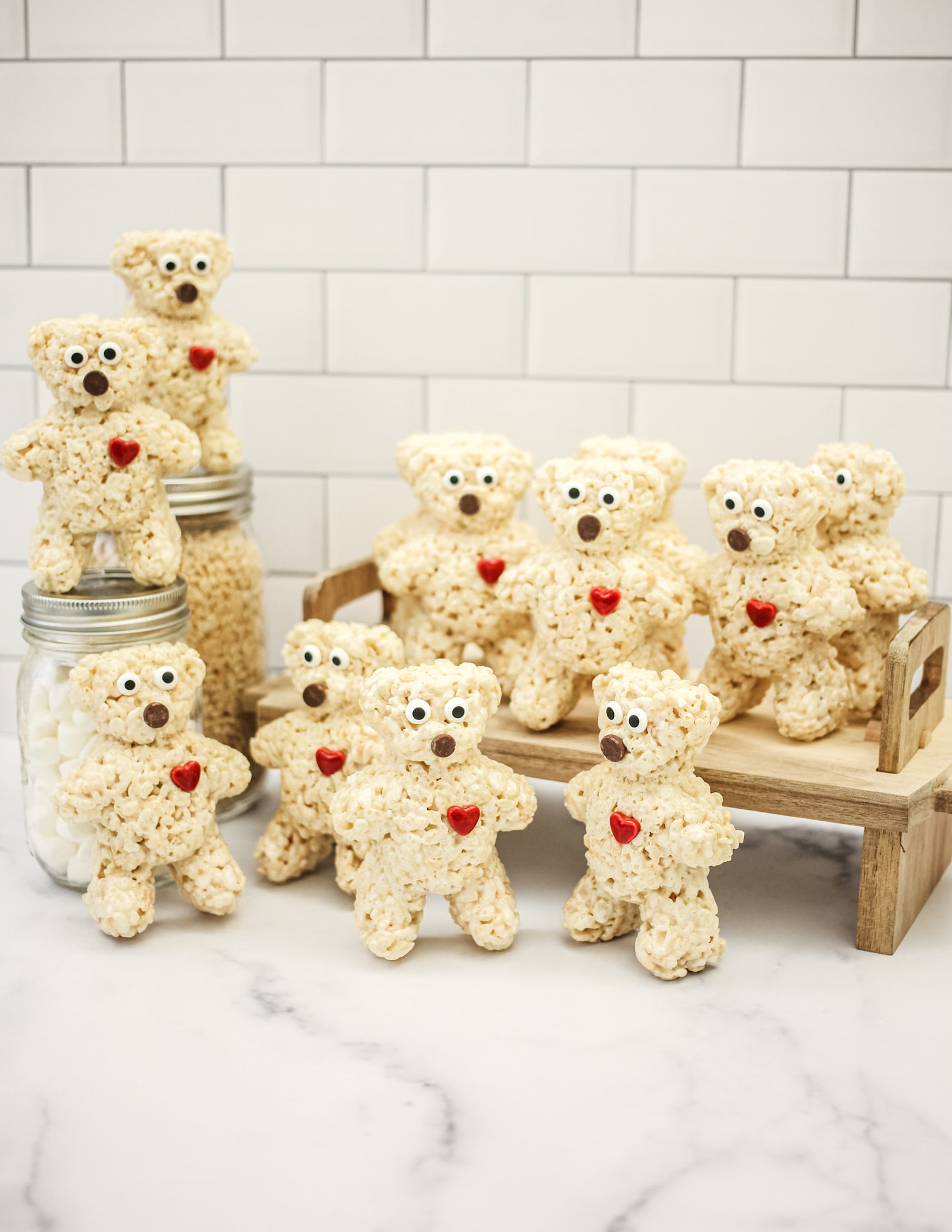 Valentine's Day Teddy Bear Rice Crispie Treats | Etsy