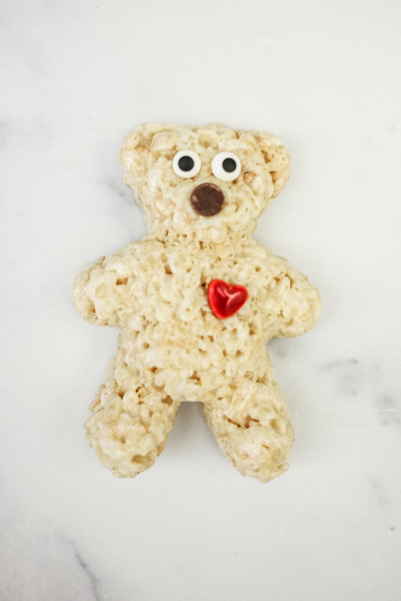 Valentine's Day Teddy Bear Rice Crispie Treats - Etsy