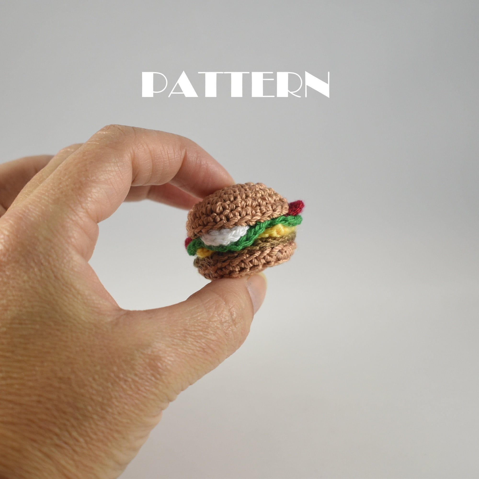 Pattern of Tiny Cute Little Burger (PDF Ready to Download in English ...