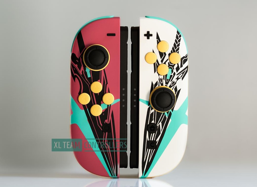 Xenoblade Chronicles Mythra Pyra Themed Nintendo Switch 2 Joycons ...