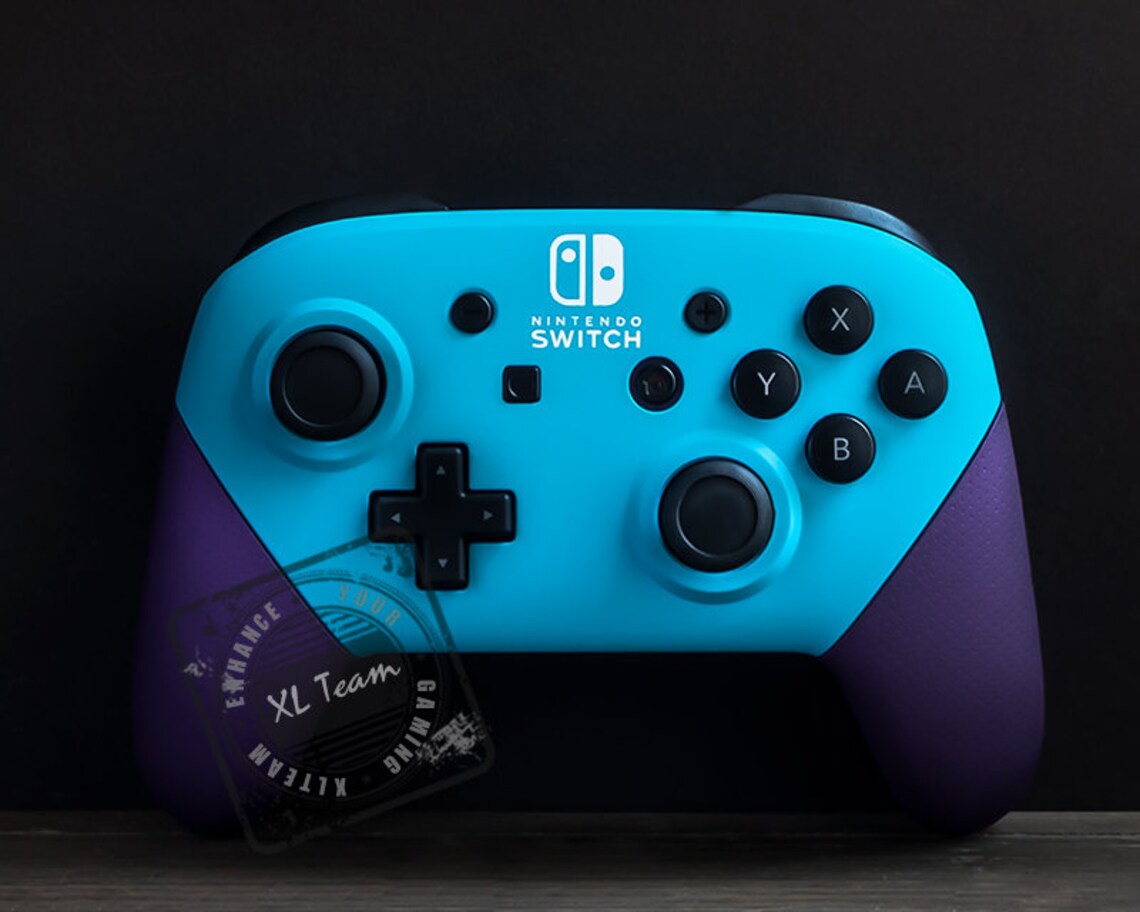 Custom Blue and Purple Nintendo Switch Pro Controller | Etsy