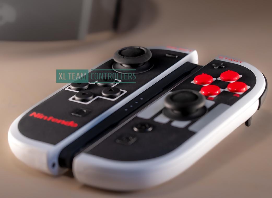 Custom Classic NES Retro Themed Nintendo Switch Joycons 2 Controllers ...