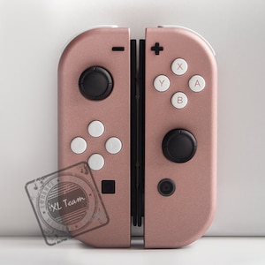 Custom Rose Gold Nintendo Switch Joy-con Joycon Controllers With White ...