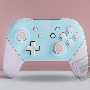 Custom Baby Pastel Blue and Pink Nintendo Switch Pro Controller - Etsy