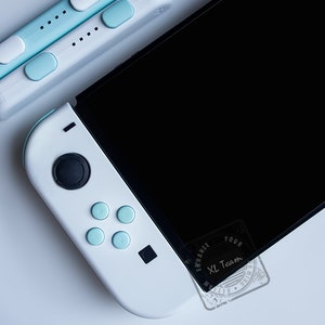 Custom White and Pastel Green Nintendo Switch Joy-con Joycon ...