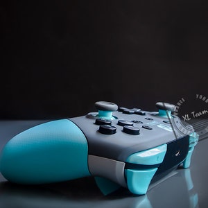 Custom Gray and Cyan Aqua Blue Nintendo Switch Pro Controller - Etsy