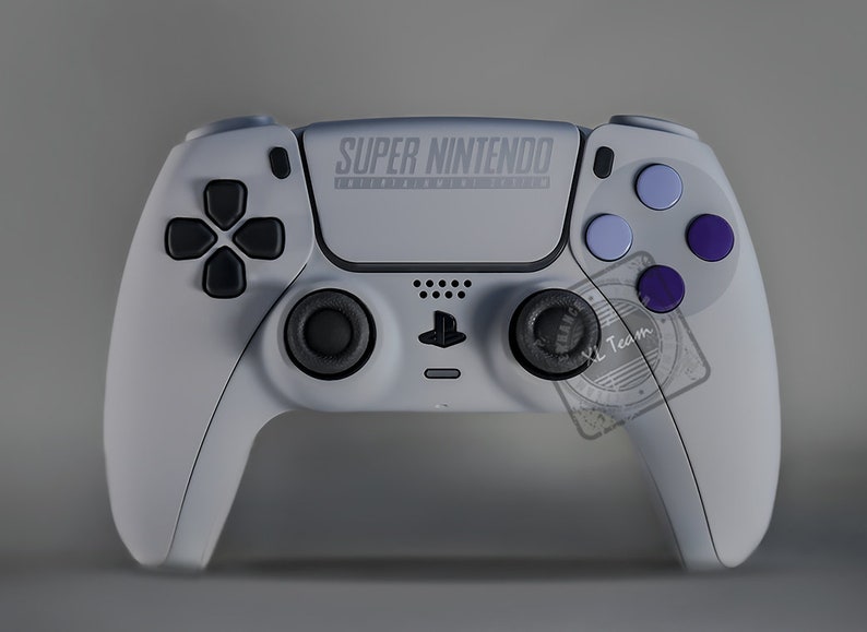 Custom SNES Super Nintendo Playstation 5 PS5 Dualsense - Etsy