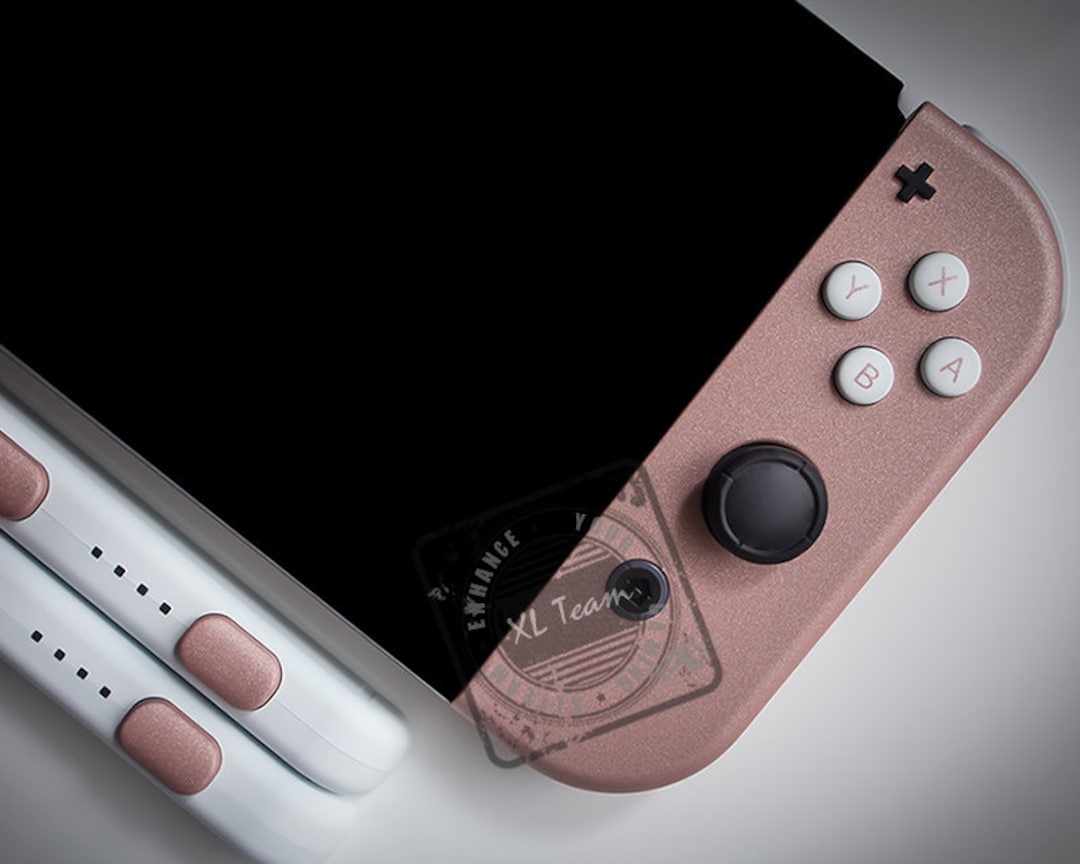Custom Rose Gold Nintendo Switch Joy-con Joycon Controllers With White ...
