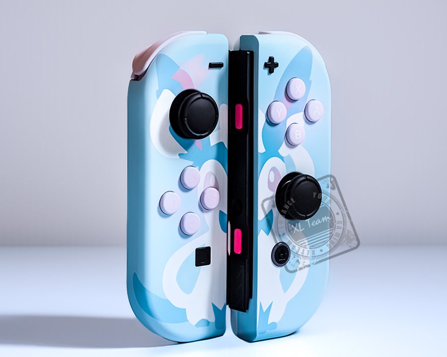 Custom Pokemon Shiny Sylveon Themed Nintendo Switch Joy-con Joycon ...