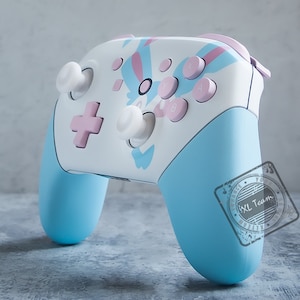 Custom Shiny Sylveon Themed Nintendo Switch Pro Controller - Etsy
