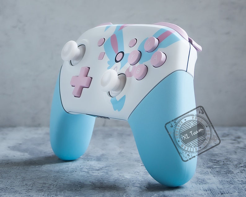 Custom Shiny Sylveon Themed Nintendo Switch Pro Controller - Etsy