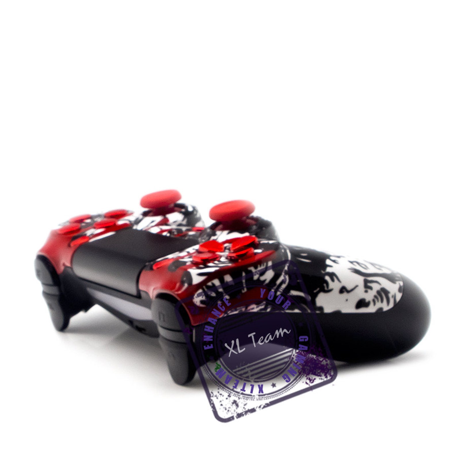 PS4 Controller Custom Design White Blood Zombie Chrome Red - Etsy