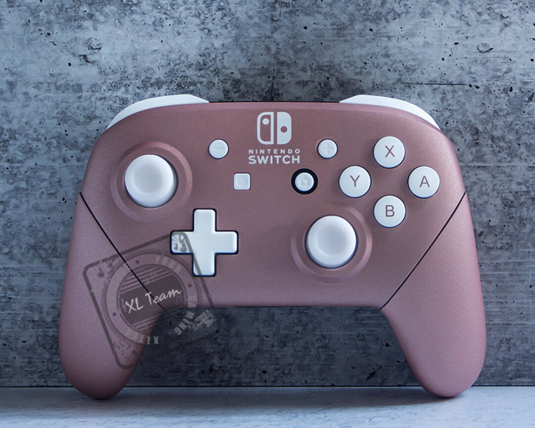 Custom Rose Gold White Buttons Nintendo Switch Pro Wireless Gaming ...