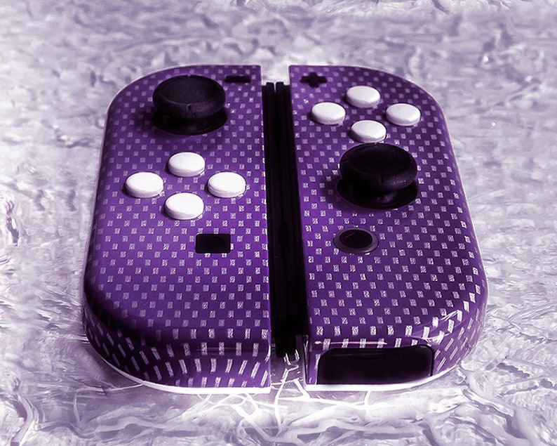 Custom Purple Silver Carbon Fiber Nintendo Switch Joy-Con | Etsy