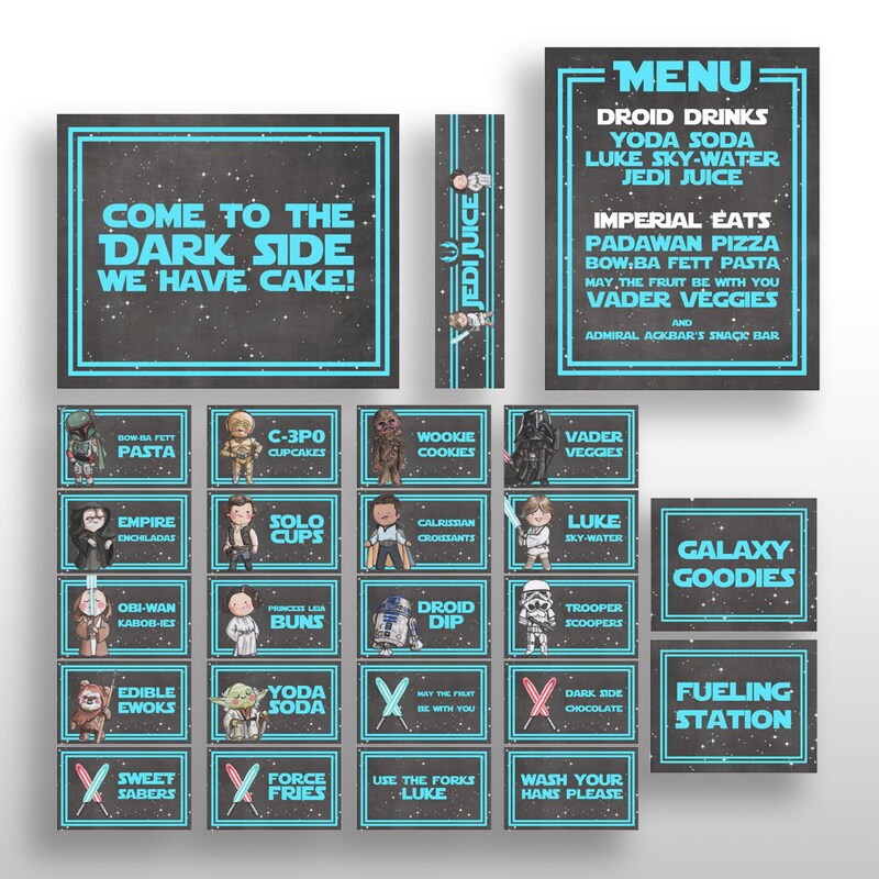 Starwars Food Labels - Etsy