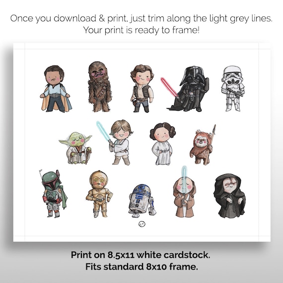 Characters From Star Wars Printable FREE Star Wars Alphabet Printable