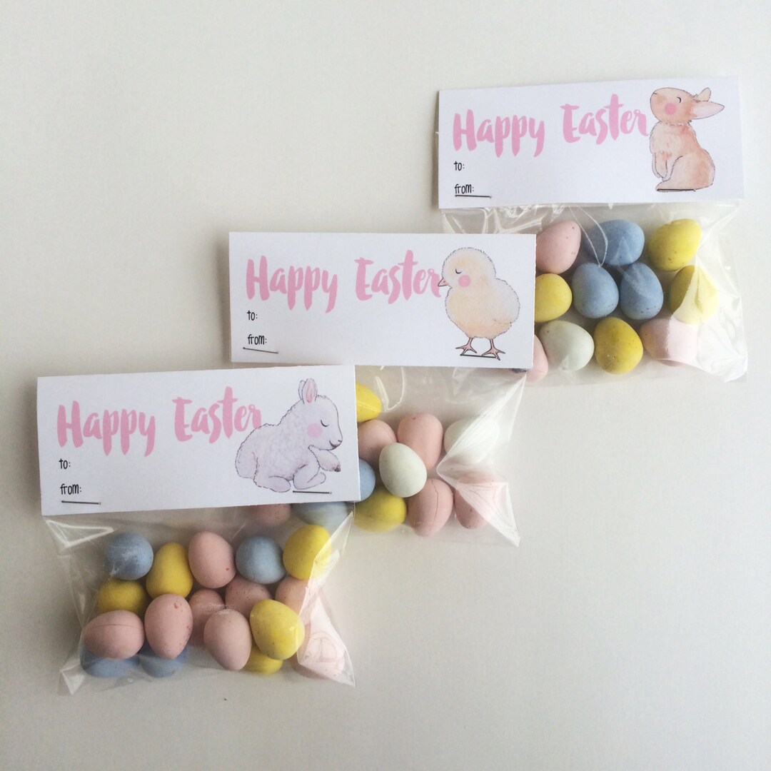 INSTANT DOWNLOAD Easter Baby Animals Treat Bag Topper, Lamb, Chick, and ...