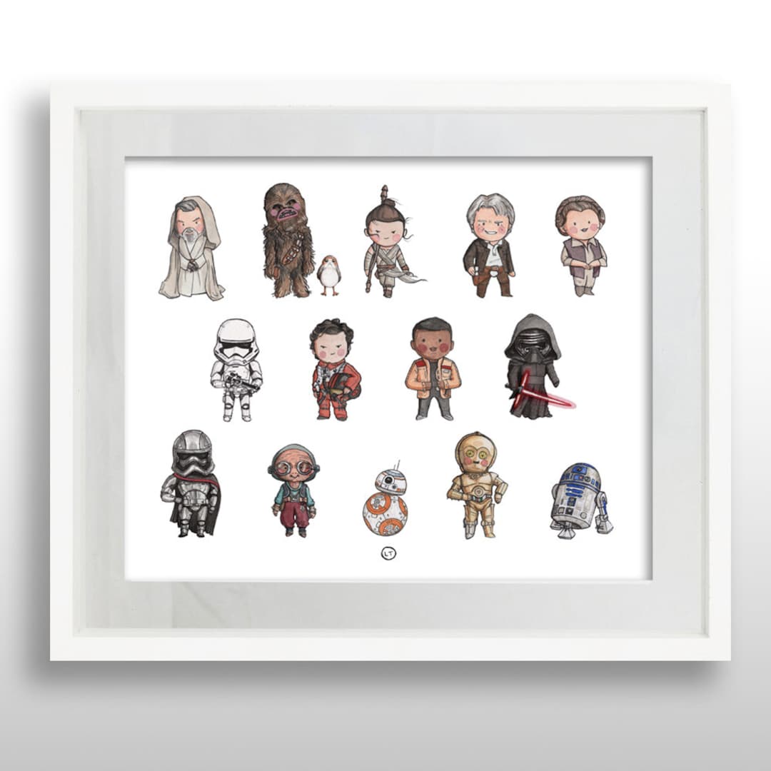 INSTANT DOWNLOAD Star Wars Sequel Trilogy Darling Collection 8x10 Print ...