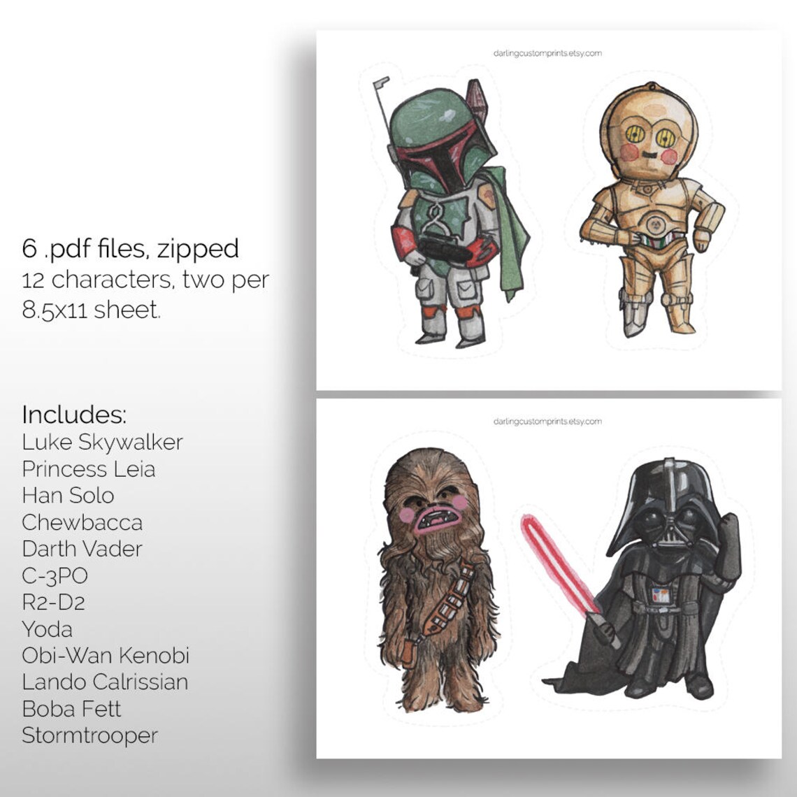 INSTANT DOWNLOAD Star Wars Party Standard Centerpieces (**no Props ...