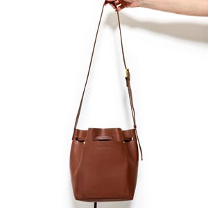 Chestnut Brown Leather Crossbody Bag, Women's Shoulder Purse, Feminine ...