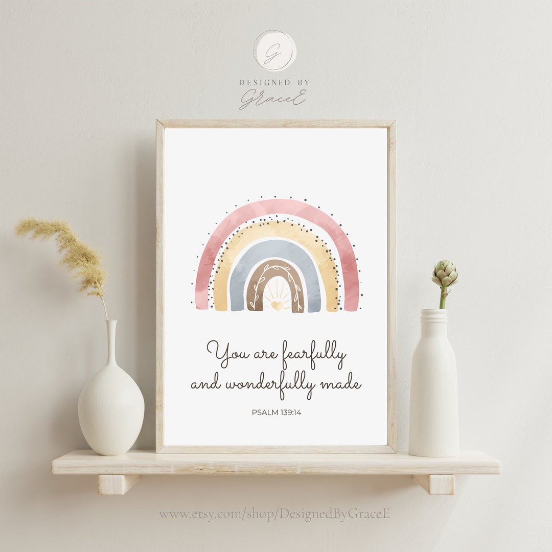 Boho Watercolor Nursery Rainbow Print, Nursery Decor, Nursery Wall Art ...