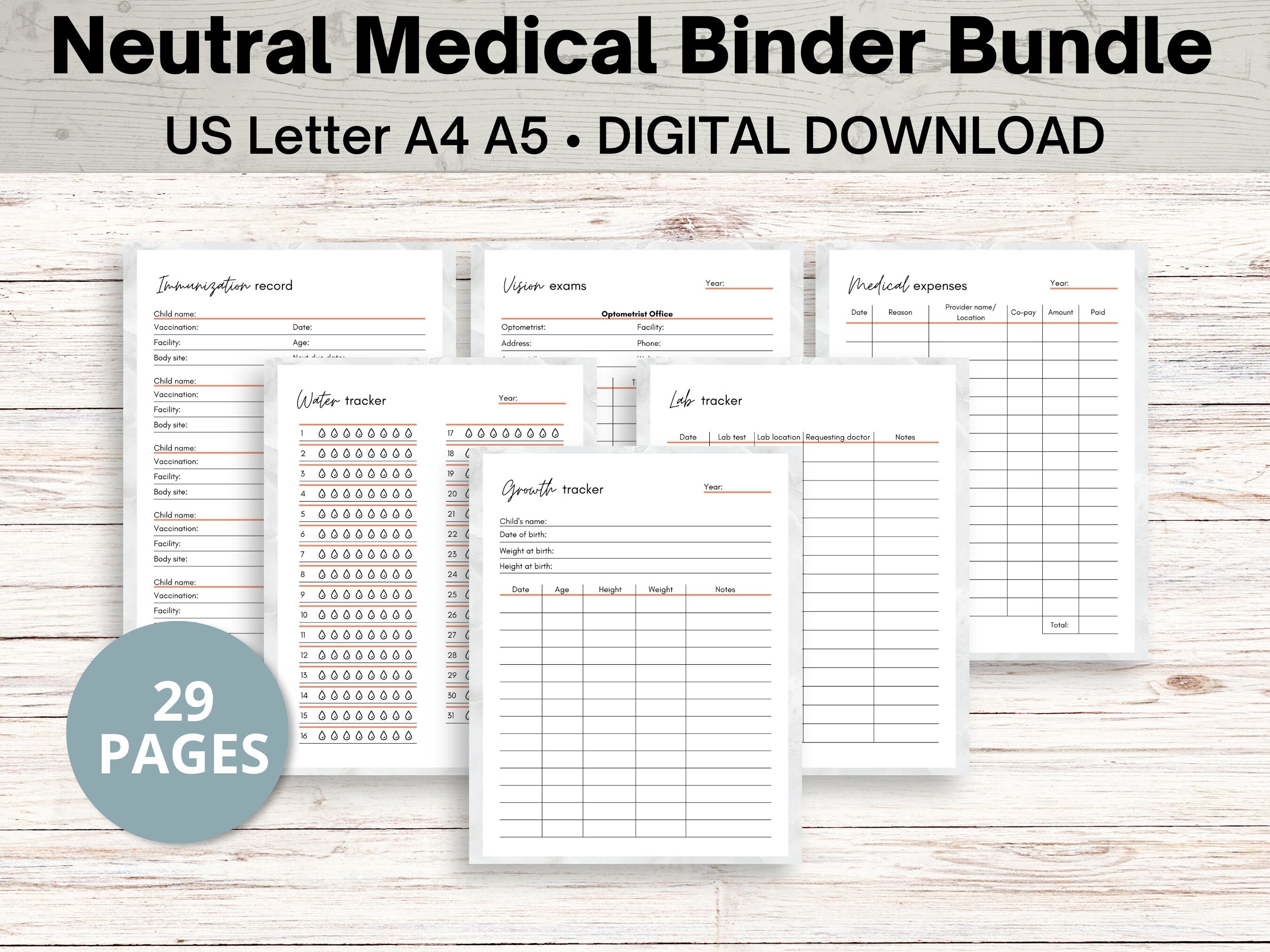 Medical Printable Digital Planner, Healthcare Planner, Medical Planner ...