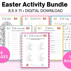 Easter Game Bundle, Printable Easter Party Games, Family Game Bundle ...