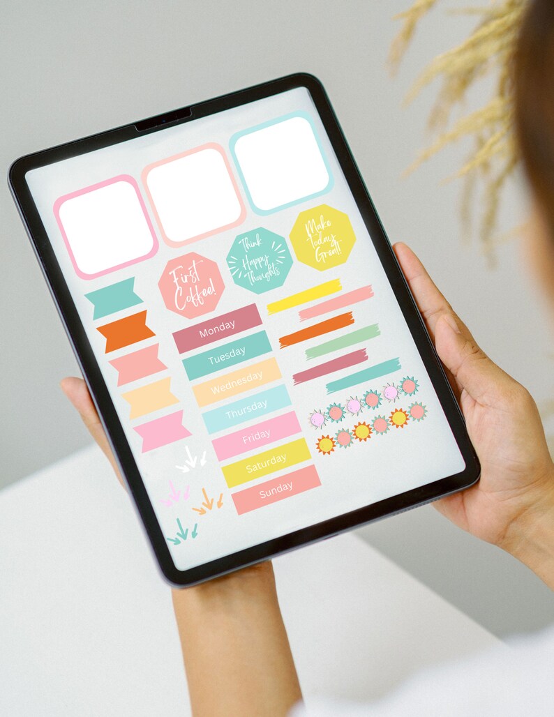 Digital Goodnote Planner Stickers, 100 + Digital Sticker Set, Warm ...