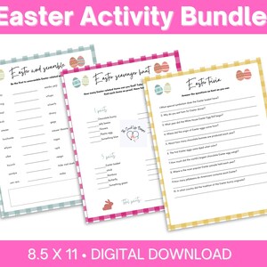 Easter Game Bundle, Printable Easter Party Games, Family Game Bundle ...