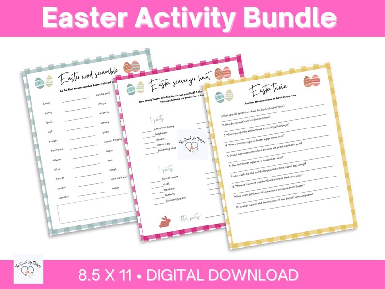 Easter Game Bundle, Printable Easter Party Games, Family Game Bundle ...