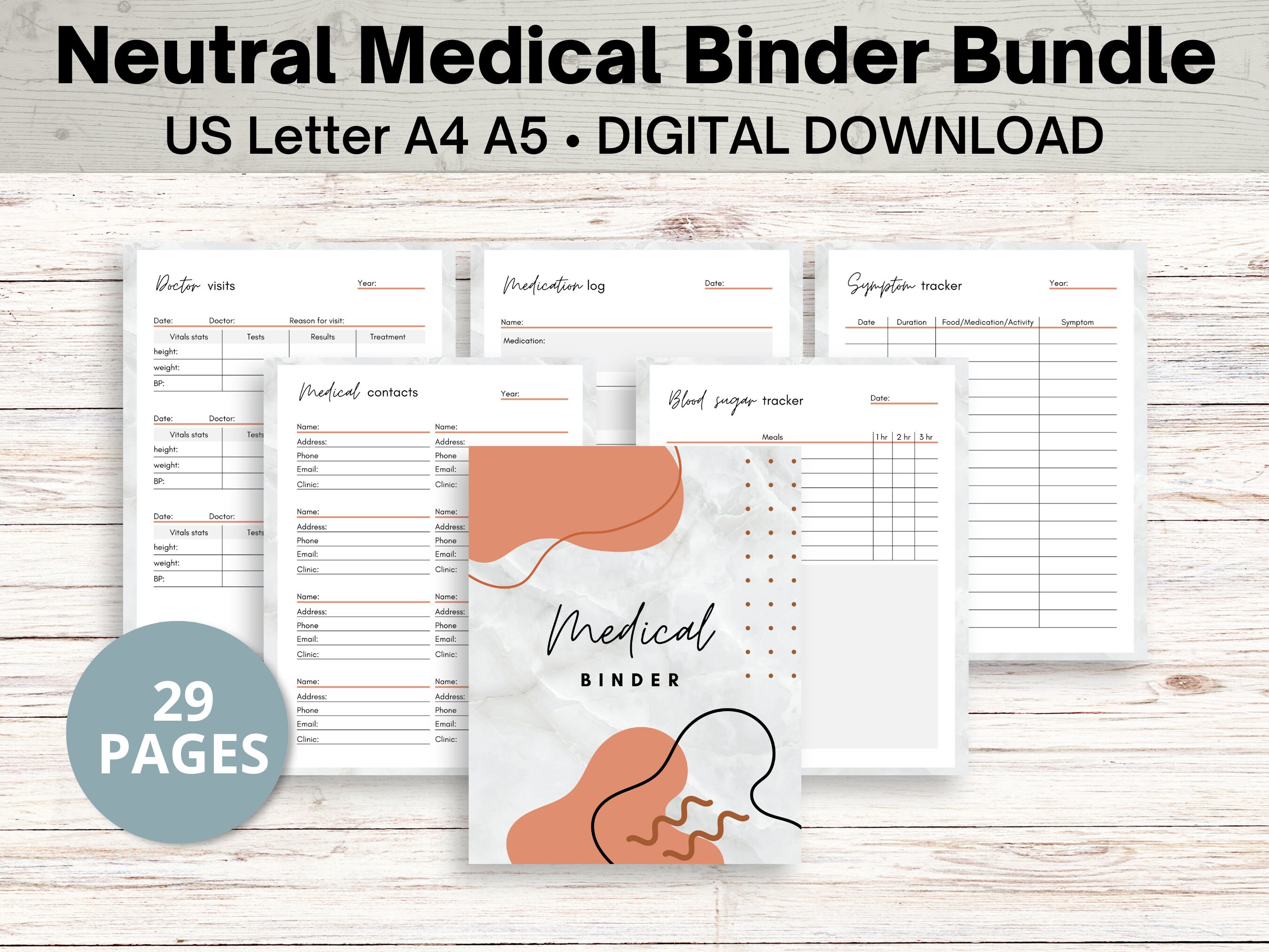 Medical Printable Digital Planner, Healthcare Planner, Medical Planner ...