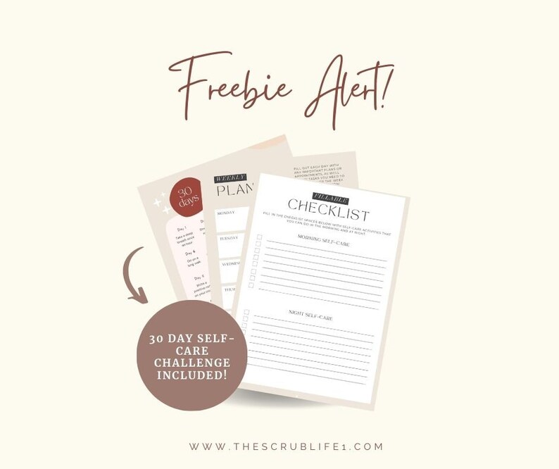 Printable Nurse Self-care Planner, Printable Self-care Workbook, Self ...
