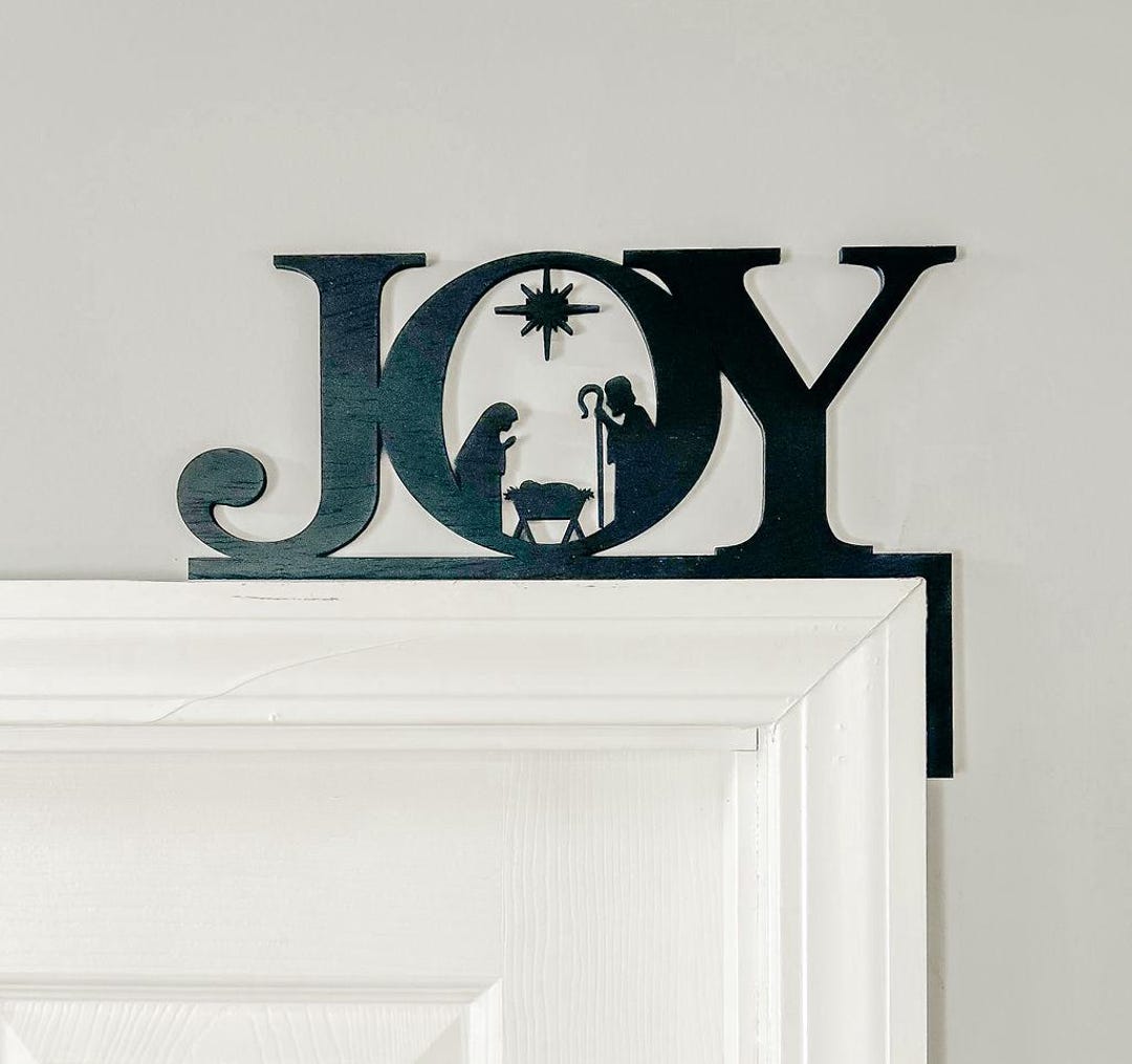 Joy Door Decor, Door Corner, Trim Sitter, Window Sitter, Holiday Decor ...