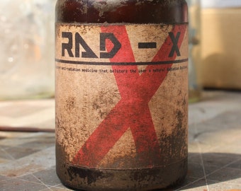 Rad-x Amber Glass Bottle Replica - Etsy