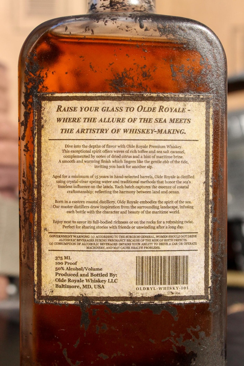 Fallout 3/ Fallout: New Vegas Whiskey Bottle Replica - Etsy