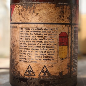 Rad-x Amber Plastic Bottle Replica - Etsy