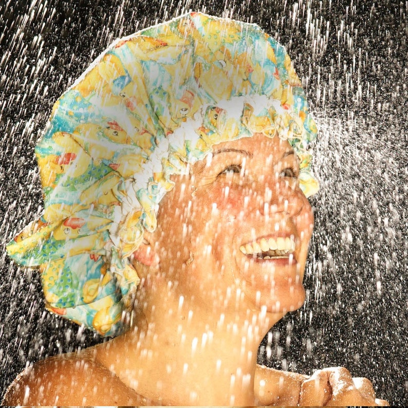 Shower Cap - Organic Adjustable - MEN & WOMEN - Rainy Day Duck - Etsy