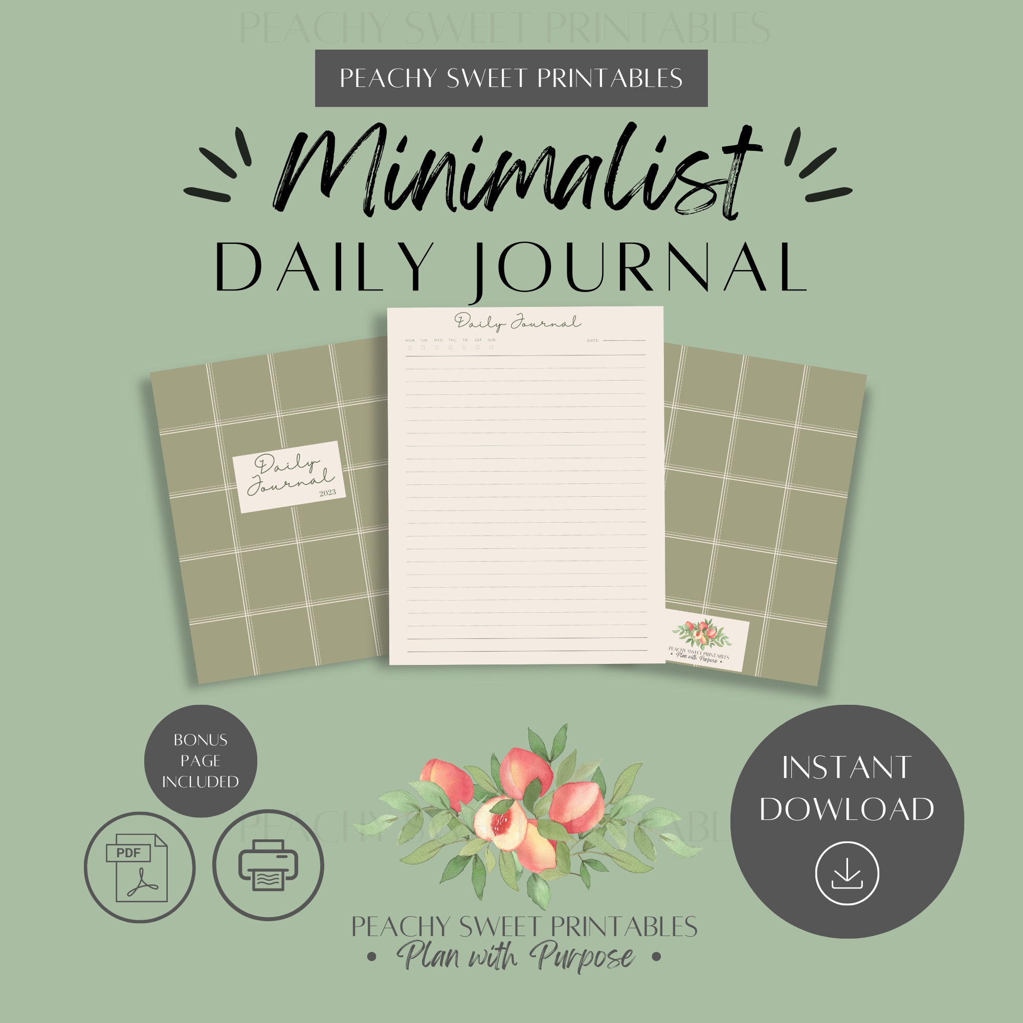 Printable Daily Journal, Personal Daily Journal, Daily Writing, Daily ...