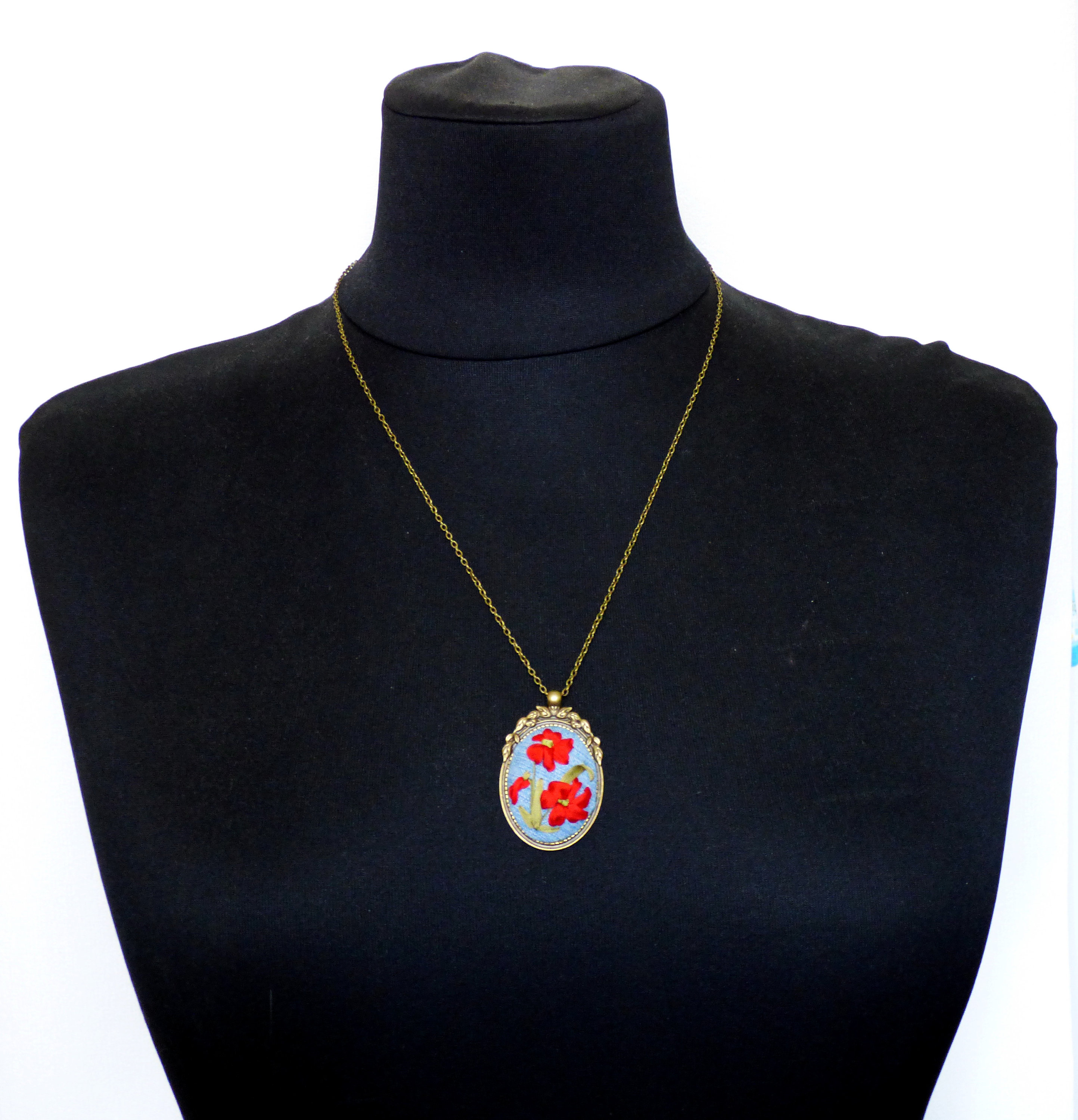 Embroidered Necklace Vintage Necklace for Women Unique Embroidered ...