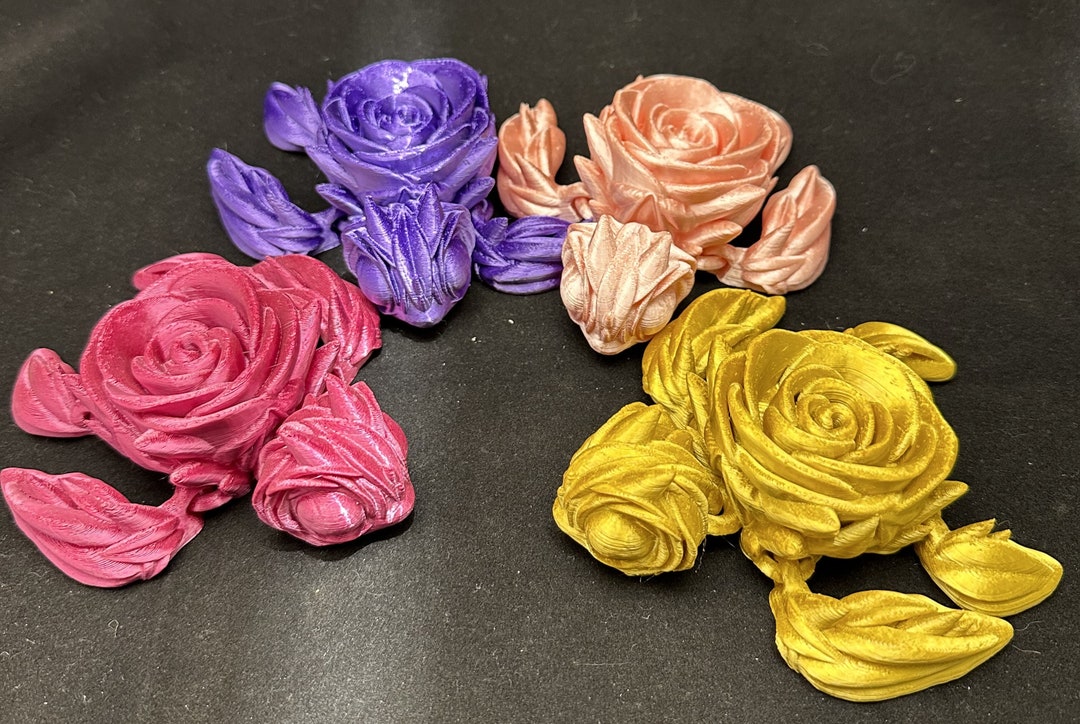 3D PRINTED - Articulating Roseurtle - Rose Turtles - Design by ...