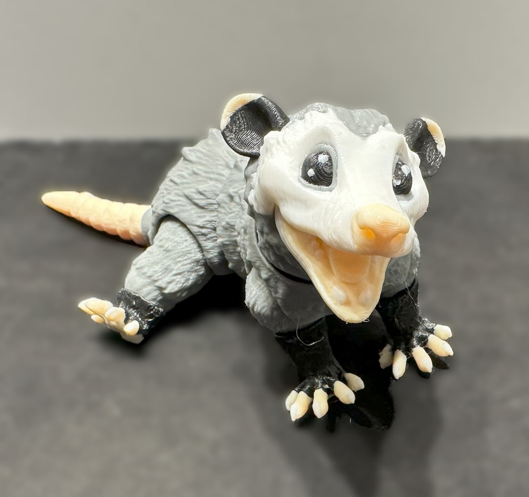 3D Printed - Opossum - Flexi Fidget Toy - Design by Matmire Makes - Etsy