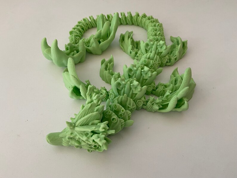 3D PRINTED Articulating Coral Reef Dragon Design by - Etsy
