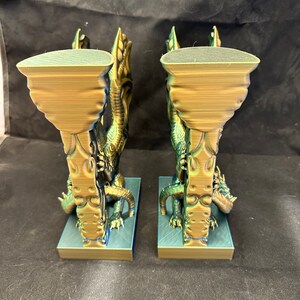 3D PRINTED - Pair of Stunning Dragon Bookends - Etsy