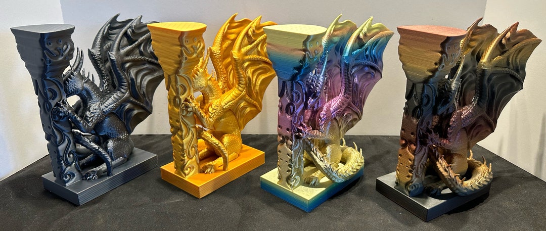 3D PRINTED - Pair of Stunning Dragon Bookends - Etsy