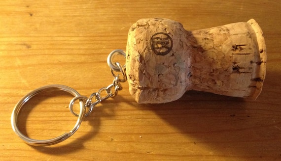 Champagne Cork Keychain - Etsy