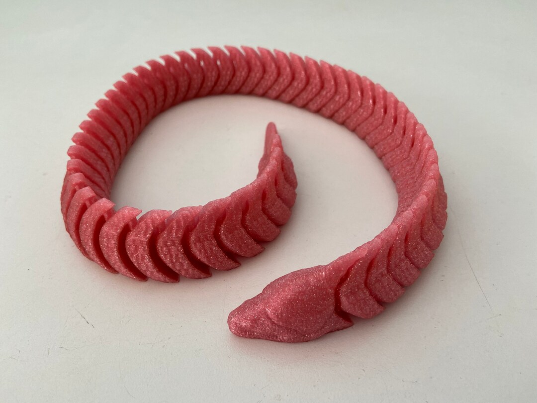 3D Printed - Articulating Eddie the Eel - Flexi Fidget Toy - Design by Hex3d - Etsy