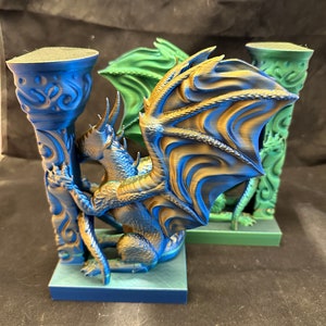 3D PRINTED - Pair of Stunning Dragon Bookends - Etsy