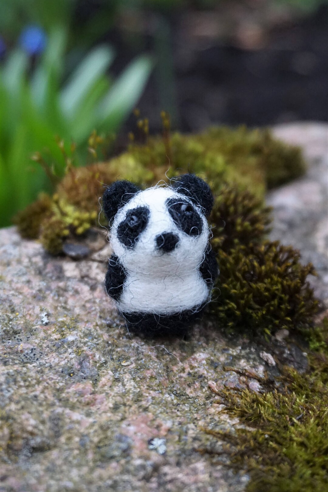 Miniature Felted Panda, Micro Panda, Felted Panda, Collectable, Doll ...