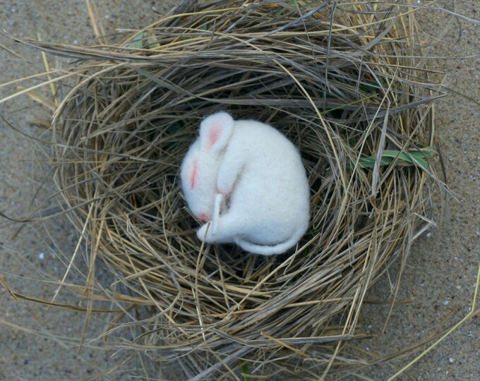 Needle Felted Sleeping Mouse, Little Sleeping Mouse, Needle Felted ...